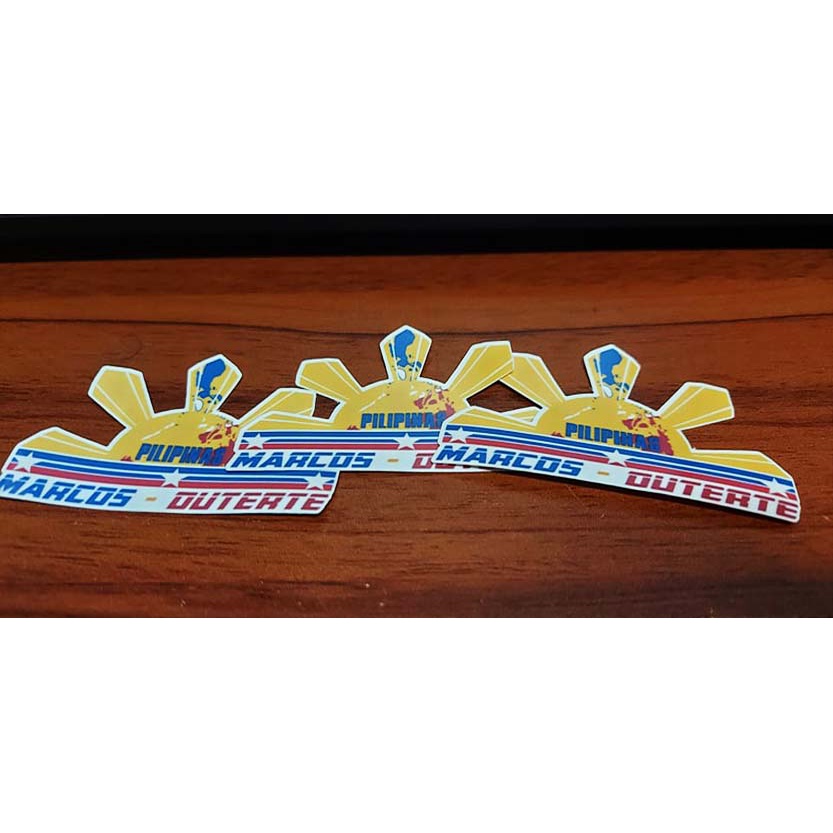 MARCOS DUTERTE FLAG VINYL LAMINATED WATERPROOF STICKER 2X3 INCHES ...