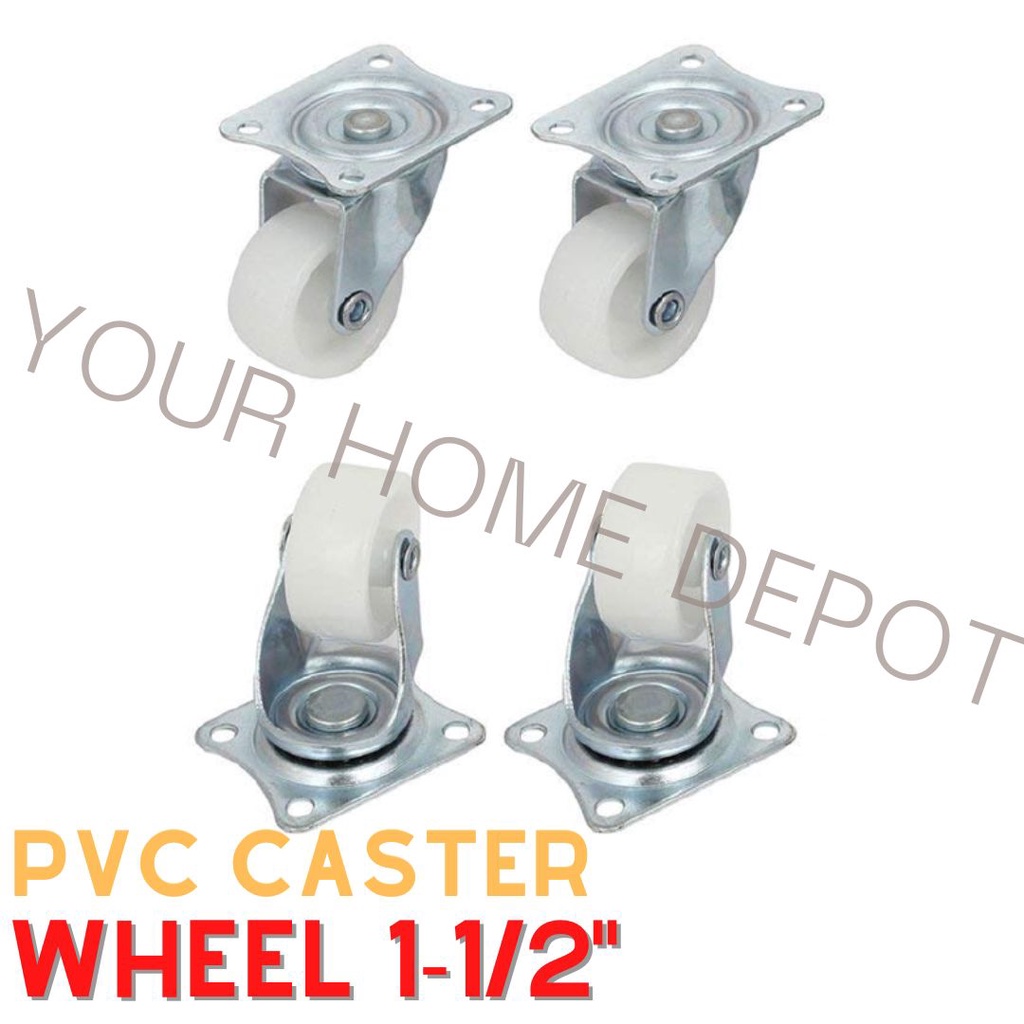 PVC Caster Wheel 1-1/2" 4pcs per Set Heavy Duty | Shopee Philippines