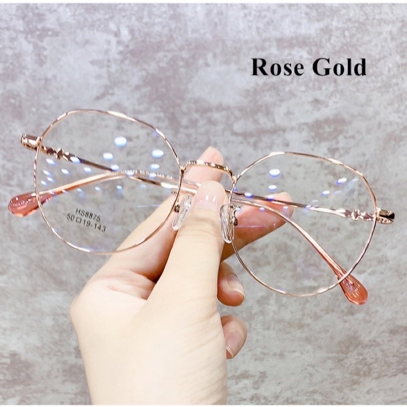 New Korean Anti Radiation Eyeglasses Round Metal Frame Eyeglasses Womenmen Shopee Philippines