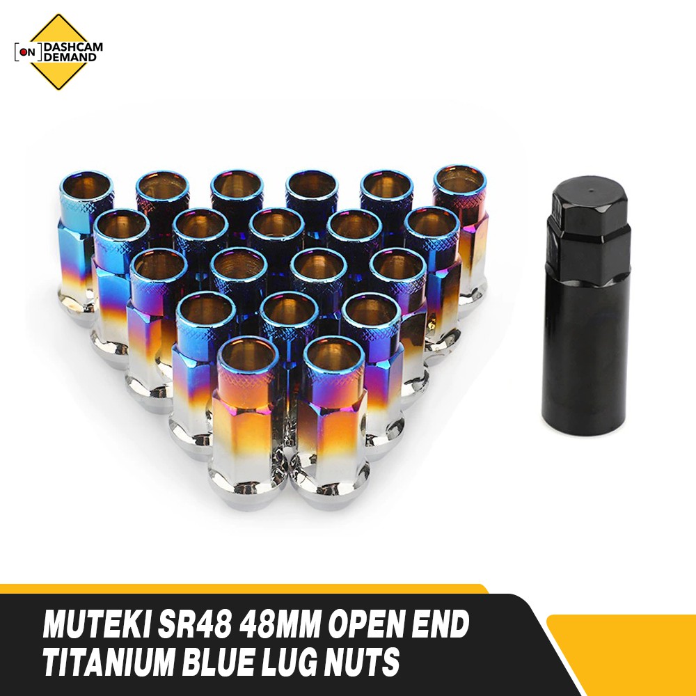 MUTEKI SR48 48mm Stainless Steel Open End Titanium Blue Strong Racing ...