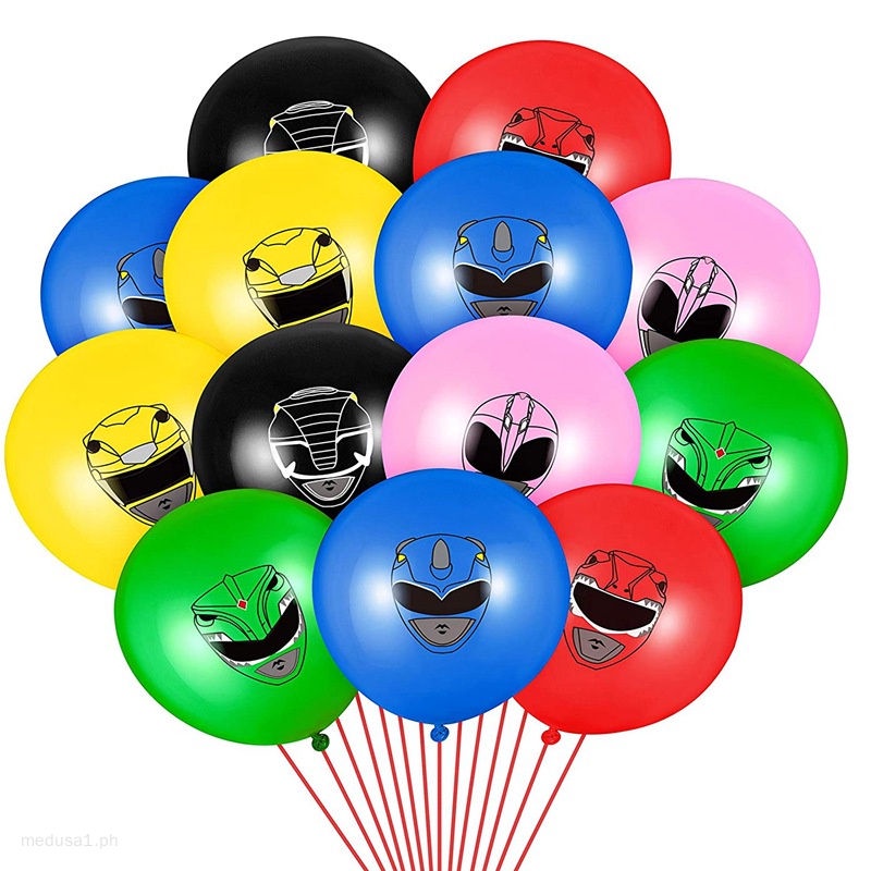 24PCS Power Rangers Latex Balloon 12 inch Birthday Party Supplies power ...
