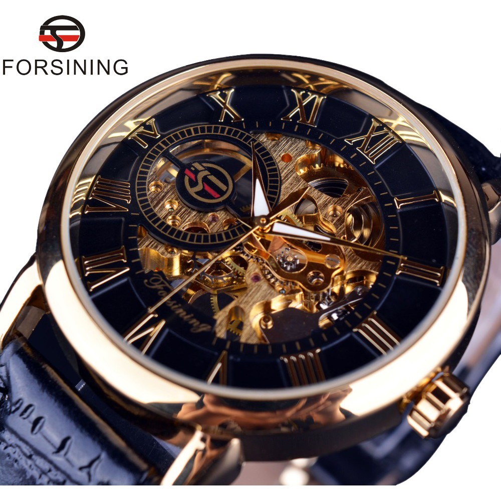 FORSINING Original Watch Hollow Mechanical Watches Men Sport Luxury ...