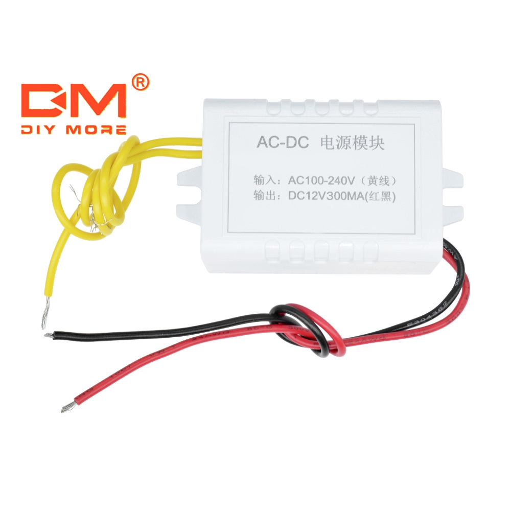 DIYMORE Ac 110v-220v To Dc 12v Converter Adapter 1a Power Supply Module 300ma For Thermostat ...