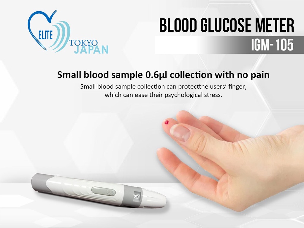 Elite Tokyo Japan IGM105 Blood Glucose Meter Glucometer With 2 Box of ...