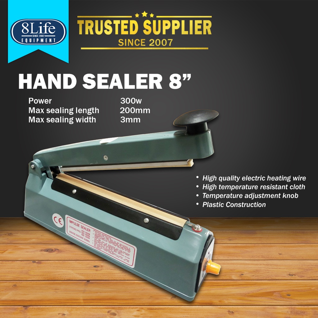 Hand Impulse Sealer ET-PFS-200P Lightweight ABS Polymer Body hand ...