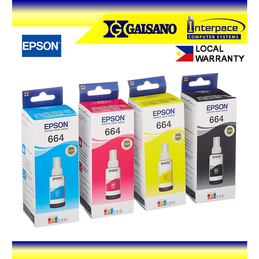 EPSON Original Refill Ink per piece(T6641 T6642 T6643 T6644) | Shopee ...