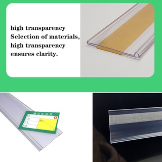 PVC Shelf Label Holder Clear Self-adhesive Data Strip Price Tag Display ...
