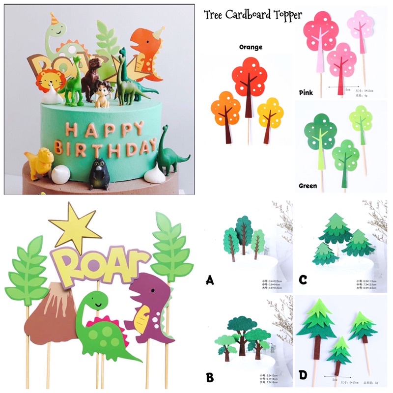 dinosaur cake topper tree cake topper cake decoration birthday topper ...