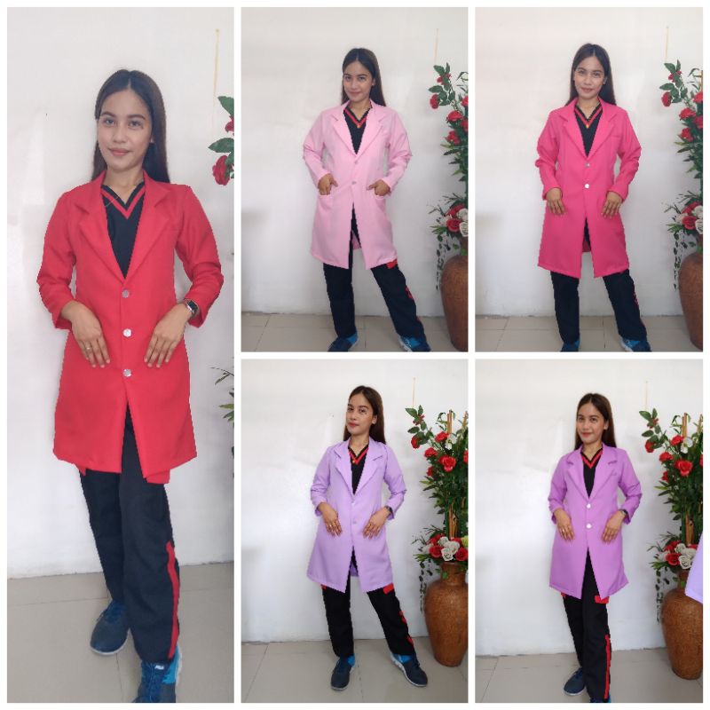 smock gown, lab gown, doctors gown, body shape design | Shopee Philippines