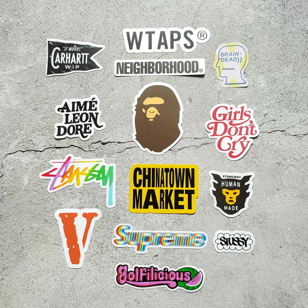 14pcs HYPE BRAND LOGO WATERPROOF VINYL STICKERS | Shopee Philippines