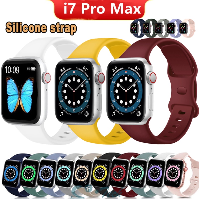 i7 pro max silicone strap For hw22 Band soft rubber bracelet band for ...