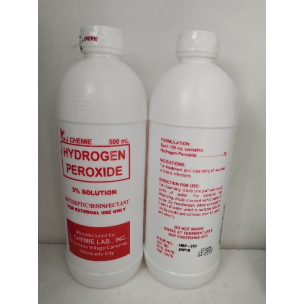 Hydrogen Peroxide 3% 500mL/1Liter | Shopee Philippines