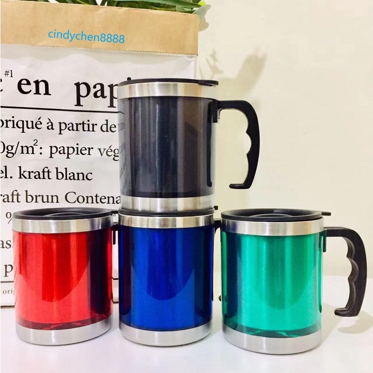 TS Color Mug Thermos / Office Tumbler Stainless Plastic Cup | Shopee ...