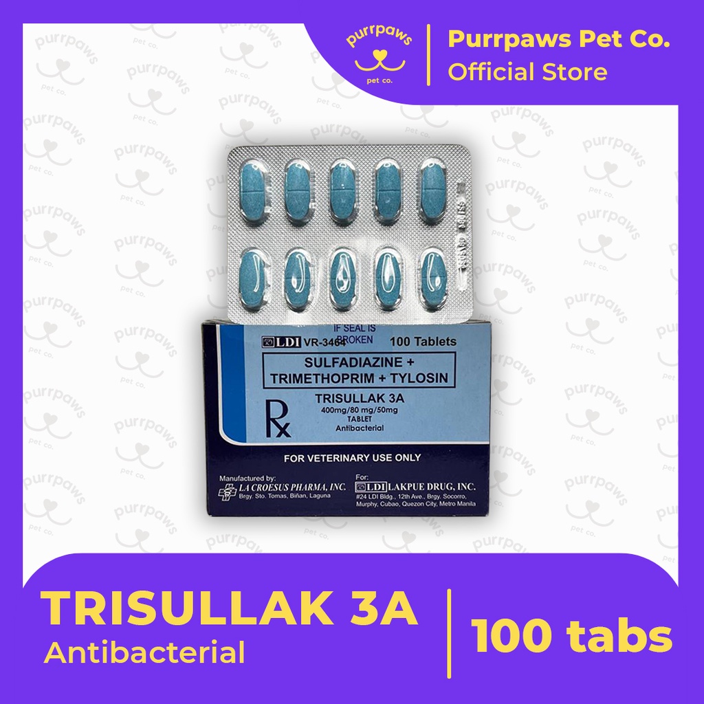 TRISULLAK 3A Antibacterial Tablet (100 tablets) | Shopee Philippines