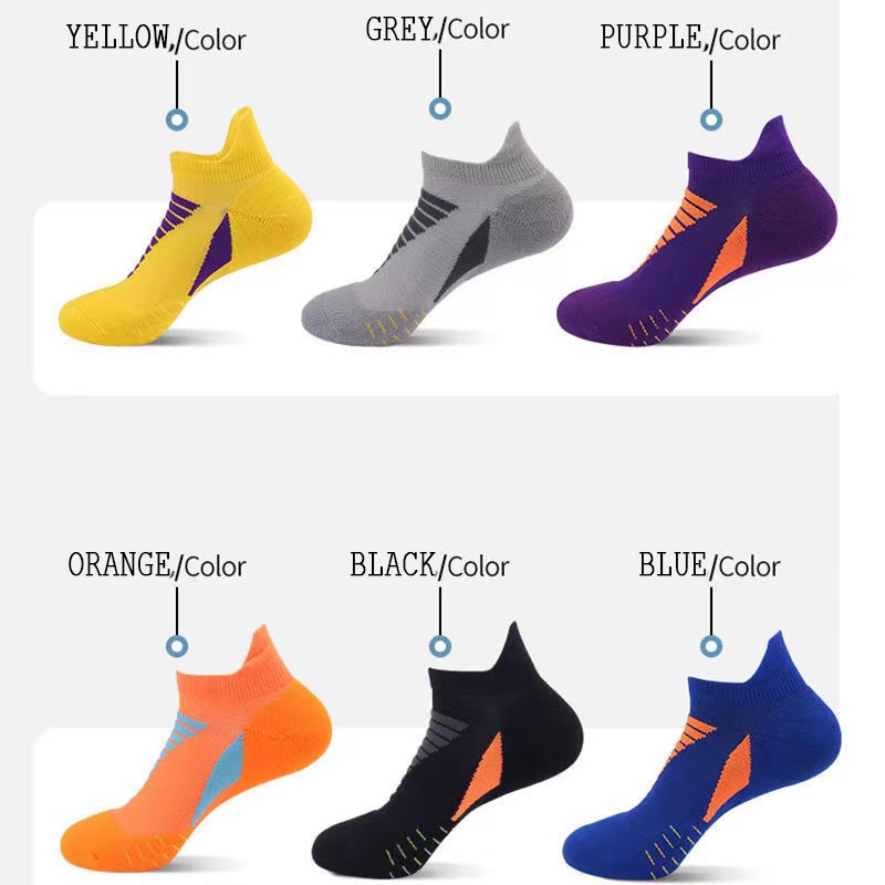 Marathon Short Compression Socks Solid Color Ankle Socks Running Tight ...