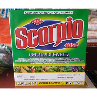 Scorpio insecticide 500grams (Metholmyl 40SP) ALDIZ | Shopee Philippines
