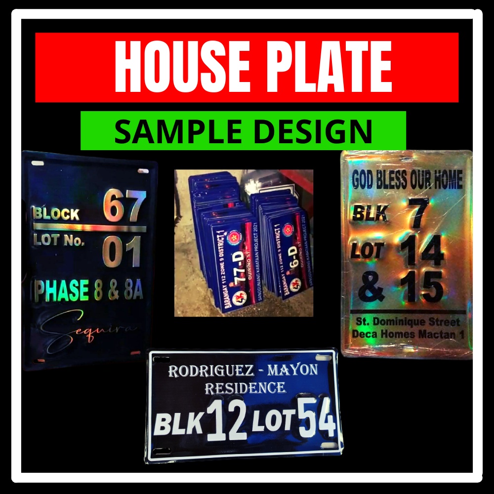 PQ High Quality House Plate Address Metal Embossed Customized House ...