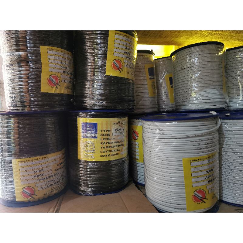 Boston Flat Cord Duplex Wire (1 Roll) 2C 22/2 18/2 16/2 Electrical ...