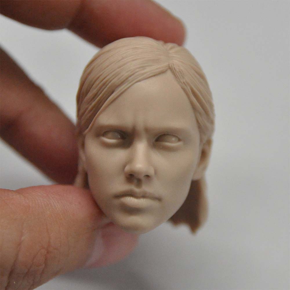 1/6 White Model The Last of Us Little Girl Allie Head Sculpture Calm ...