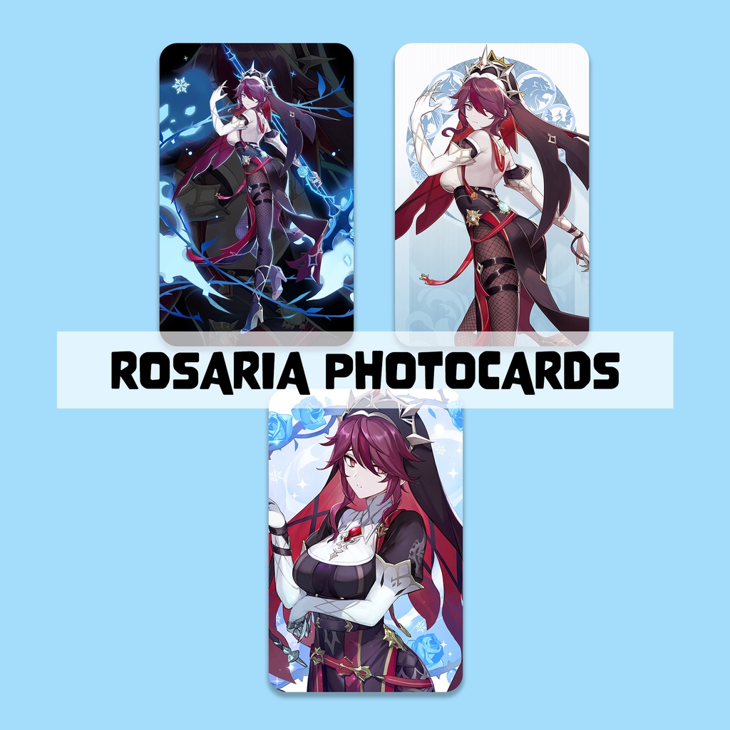 Genshin Impact Photocards - ROSARIA Textured Photocards Front and Back ...