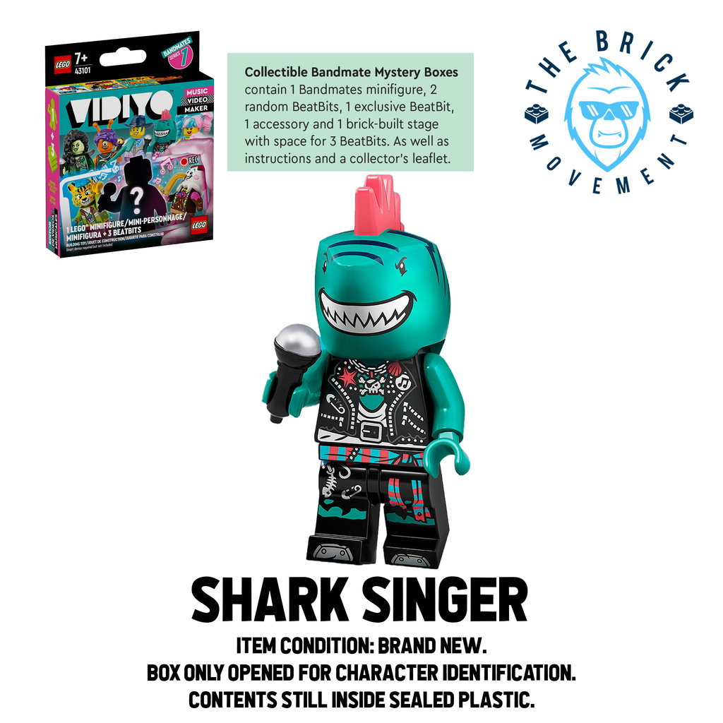 LEGO® VIDIYO Bandmates Series 1: Shark Singer Minifigure | Shopee ...