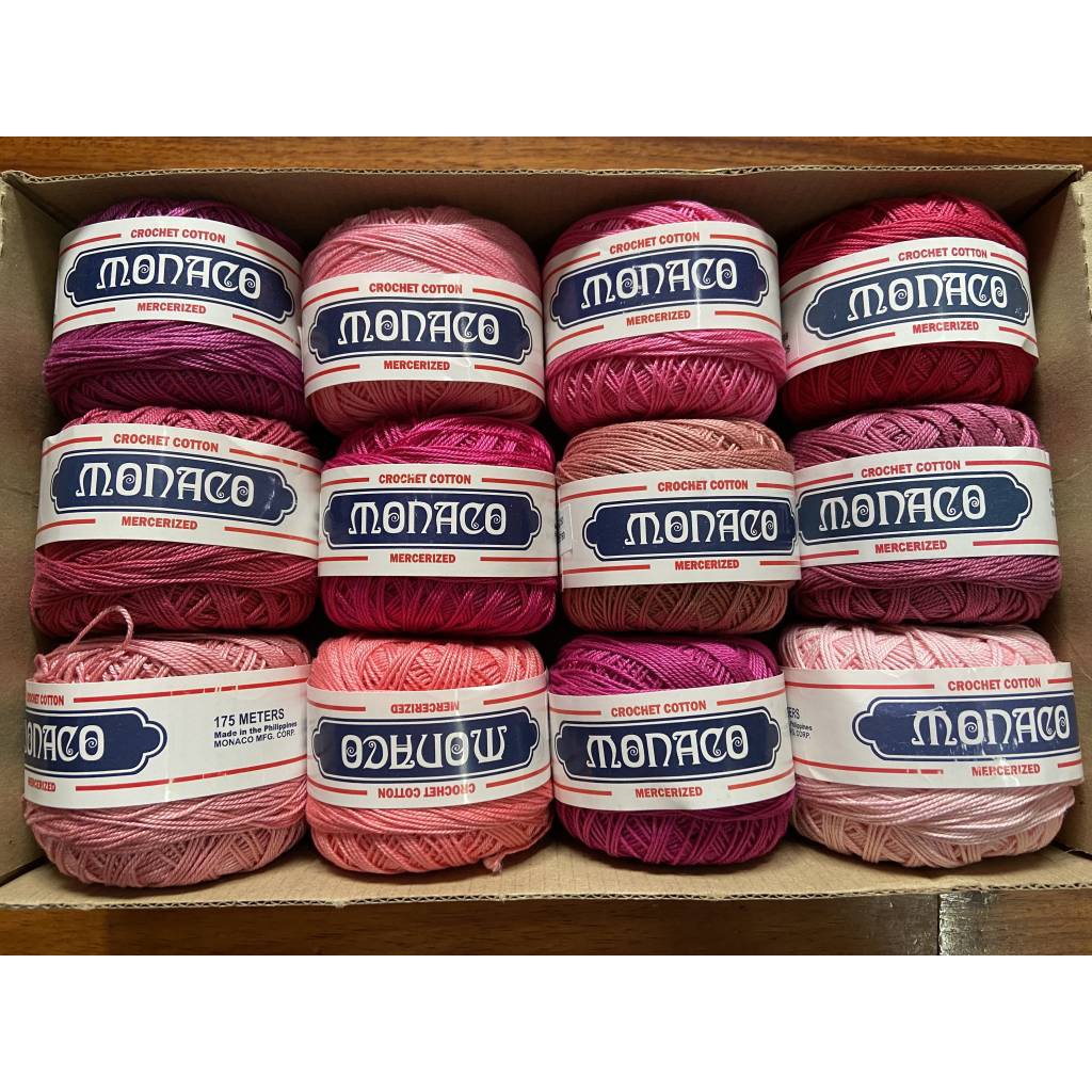 3 Ply Monaco Crochet Ball (Part 3 Shades of Pink, Black and White ...