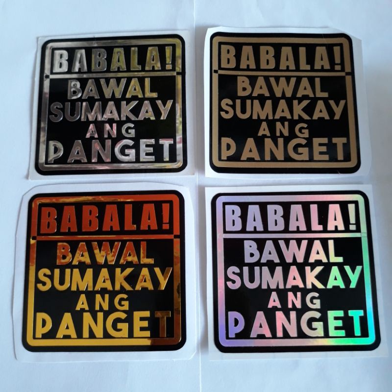 BABALA STICKER/DECAL IN GOLD, SILVER & HOLOGRAM | Shopee Philippines