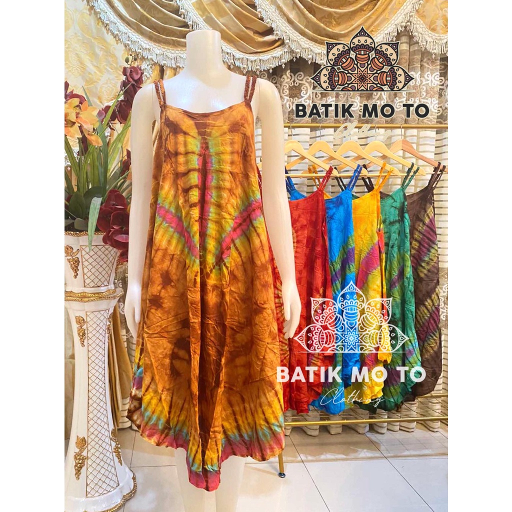 BATIKMOTO Tiedye Summer Beach wear Batik Daster Dress Pure Rayon ...
