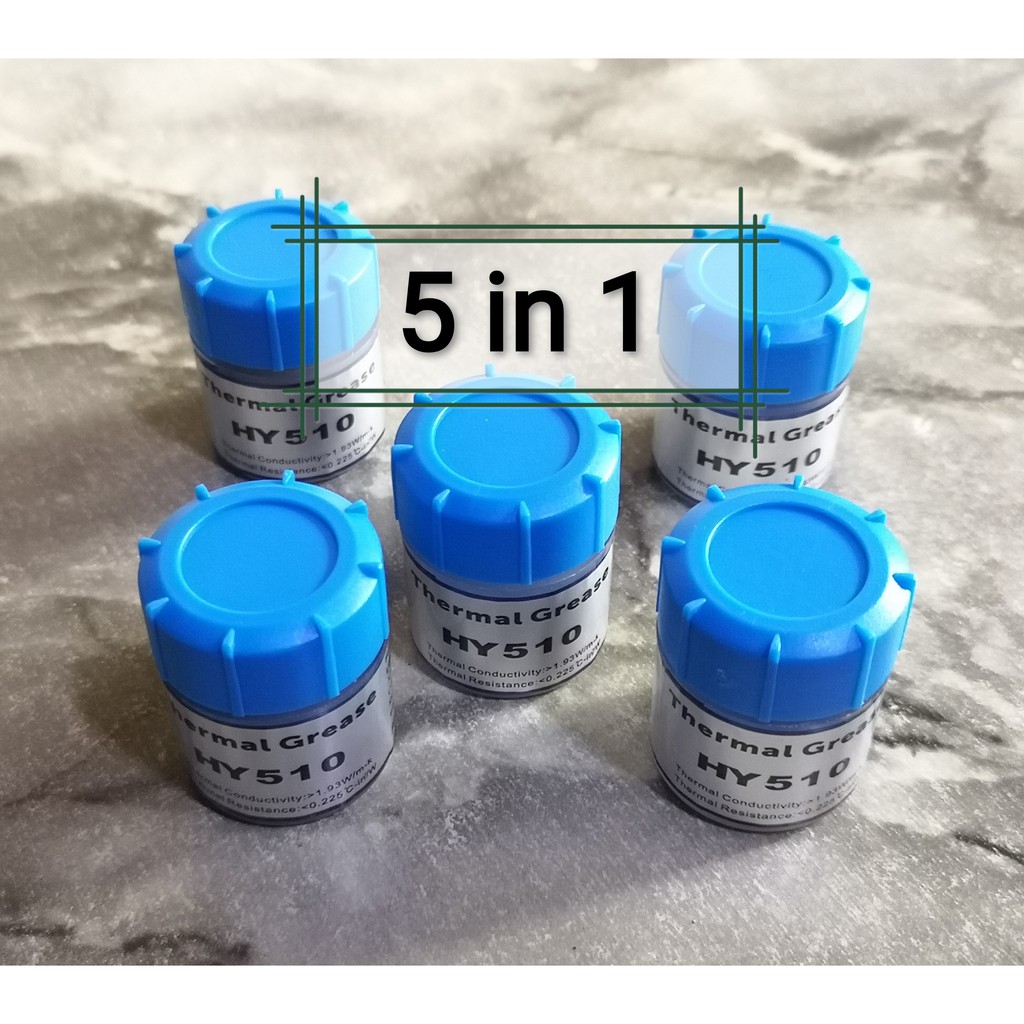 CPU Silicone Heatsink HY510 HY410 Thermal Grease Paste Compound (5 in 1 ...