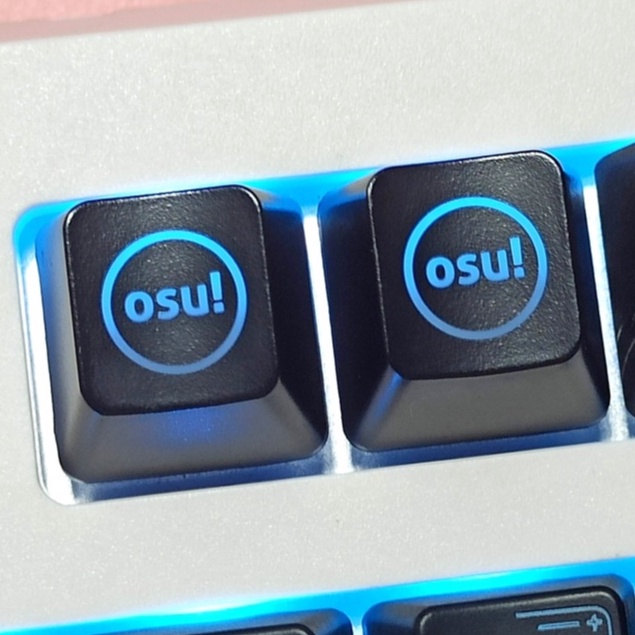 2PCS ABS Keycap Unique Backlight osu!R4 Height Suitable For Mechanical ...