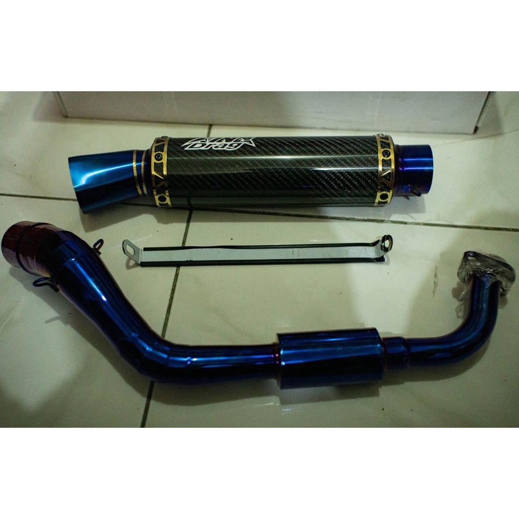 King Drag Carbon Titanium Pipe for Aerox V1 | Shopee Philippines
