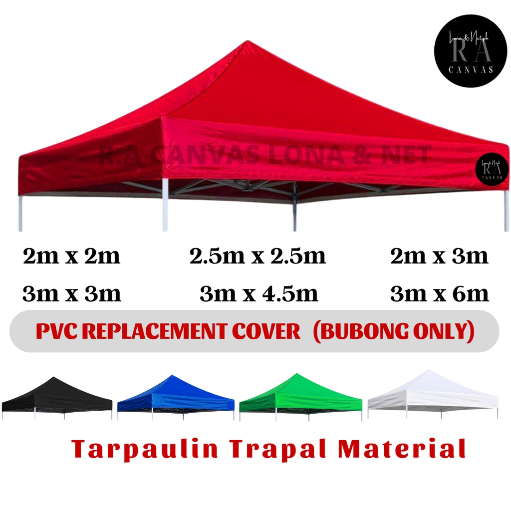 PVC REPLACEMENT COVER FOR "RETRACTABLE TENT ONLY" BUBONG/CANOPY TRAPAL ...