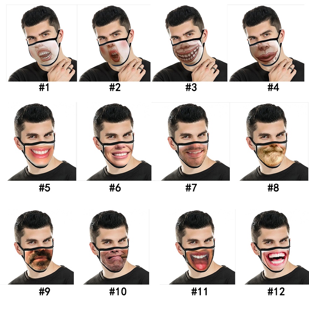 3D Funny Human Face Mask | Shopee Philippines