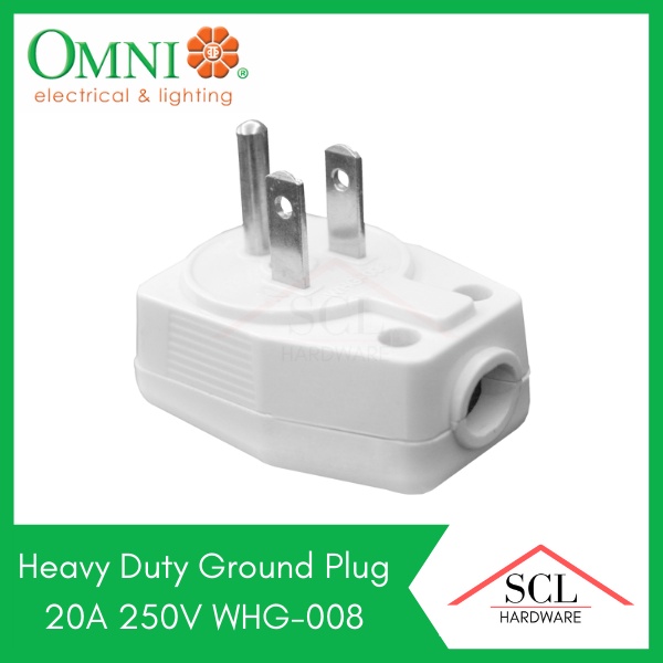 OMNI Heavy Duty Ground Plug 20A 250V WHG-008 | Shopee Philippines