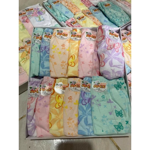 1 BOX/ 12 PCS AUTHENTIC SOEN PANTY, PASTEL COLOR. ALL SIZES AVAILABLE ...