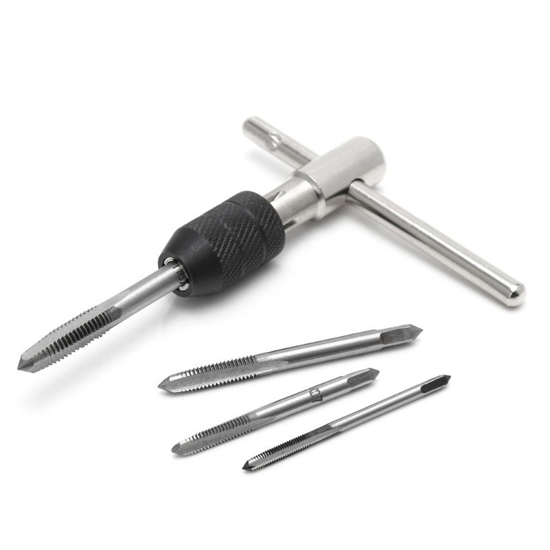 5pcs/Set T Type Machine Hand Screw Thread Taps Reamer M3/M4/M5/M6 Tap ...