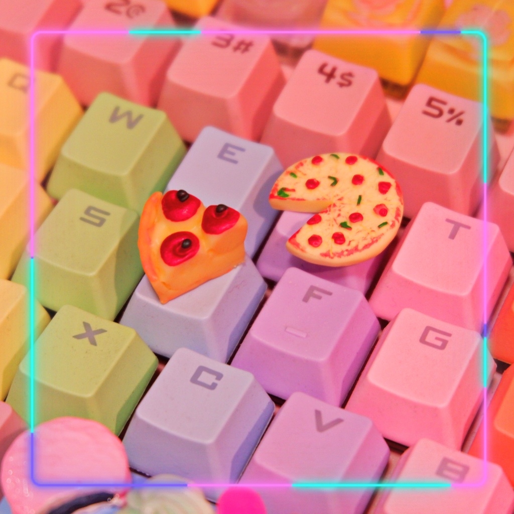 Pizza Pie Artisan Kawaii Keycaps for Mechanical Keyboard | Shopee ...