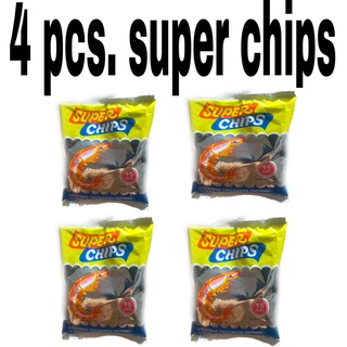 4 pcs. super chips ( chicharap chicharon prawn cracker ) 15 grams for ...