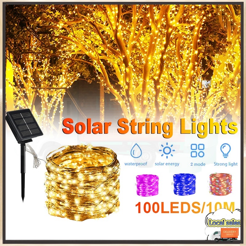 Solar LED String Light Fairy Lights 10M Solar Powered Lamp Outdoor ...