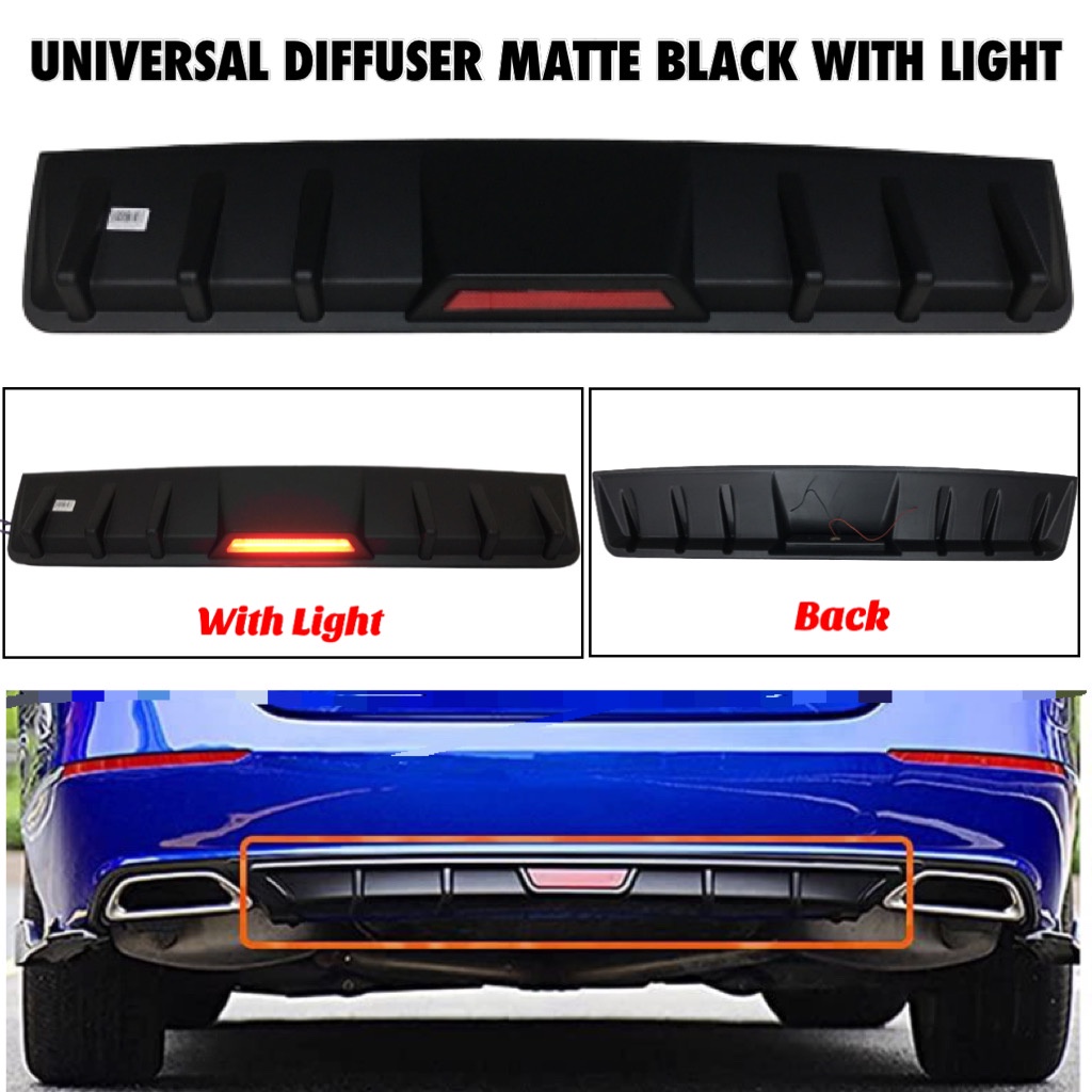OAPC Universal Rear Bumper Diffuser Lip Spoiler Body Kits ABS Plastic ...