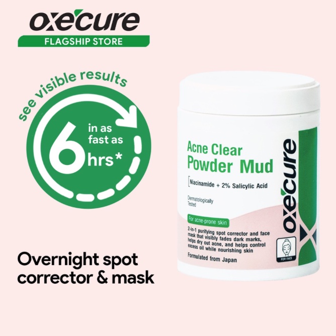 OXECURE Acne Clear Powder Mud 50g | Shopee Philippines
