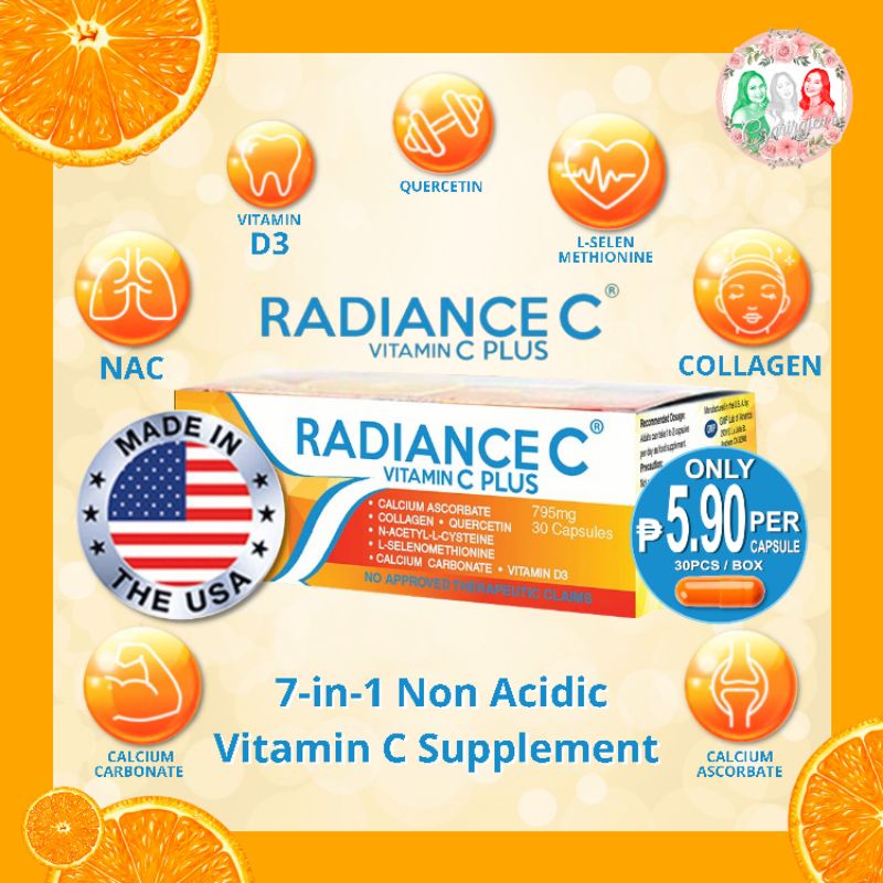 Radiance C Vitamin C Plus (30 Capsules) | Shopee Philippines