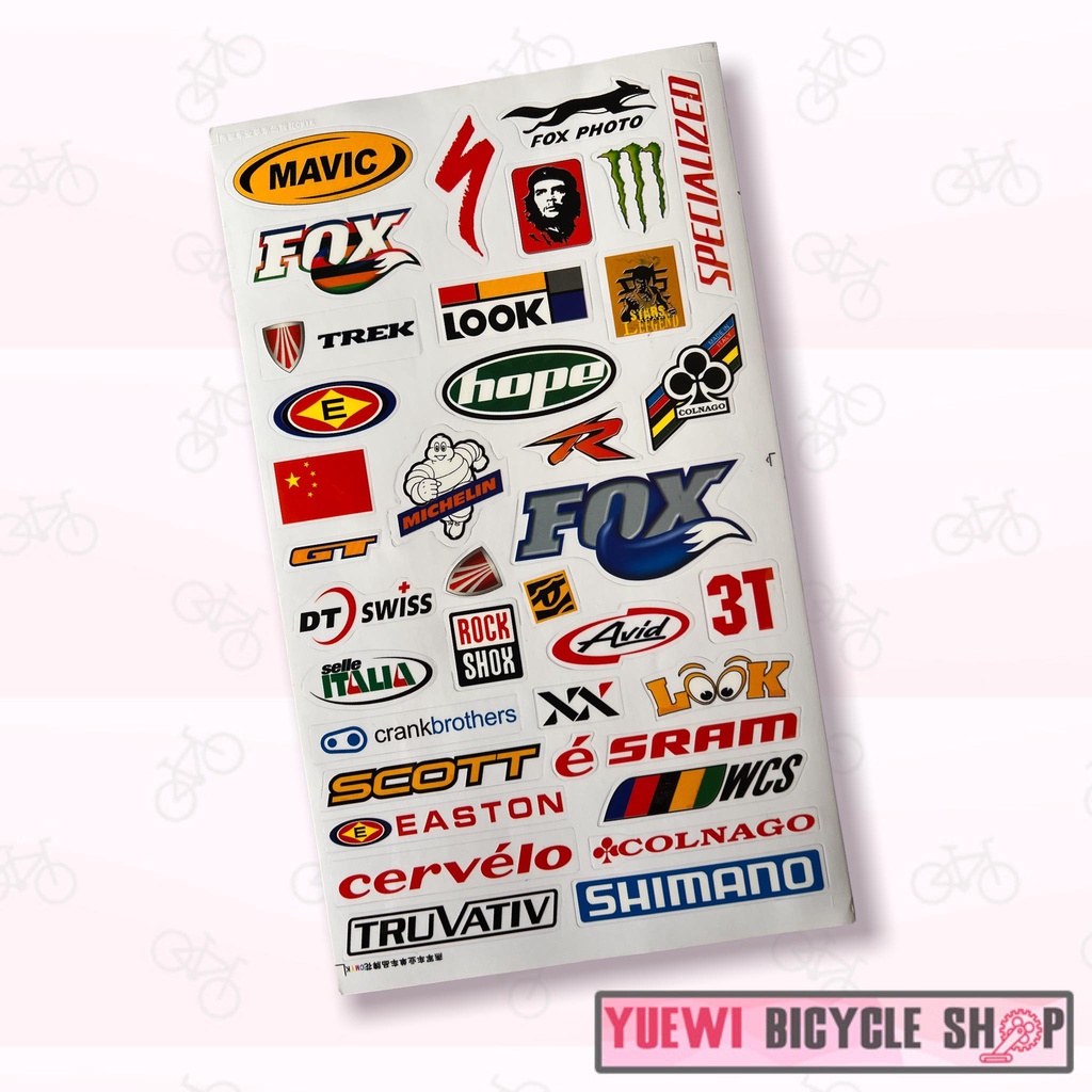 Bicycle Decals sticker 1 pad assorted design | Shopee Philippines