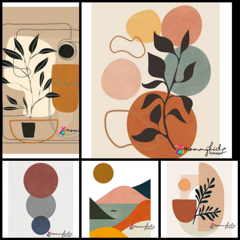 Geometric Abstract Designs Wall Decor A4 Size Laminated | Shopee ...