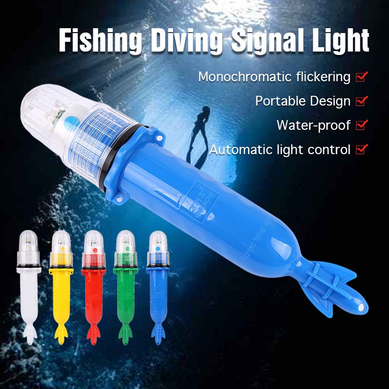Torpedo Blinker Fishing Light Waterproof Floating Signal Light Net ...