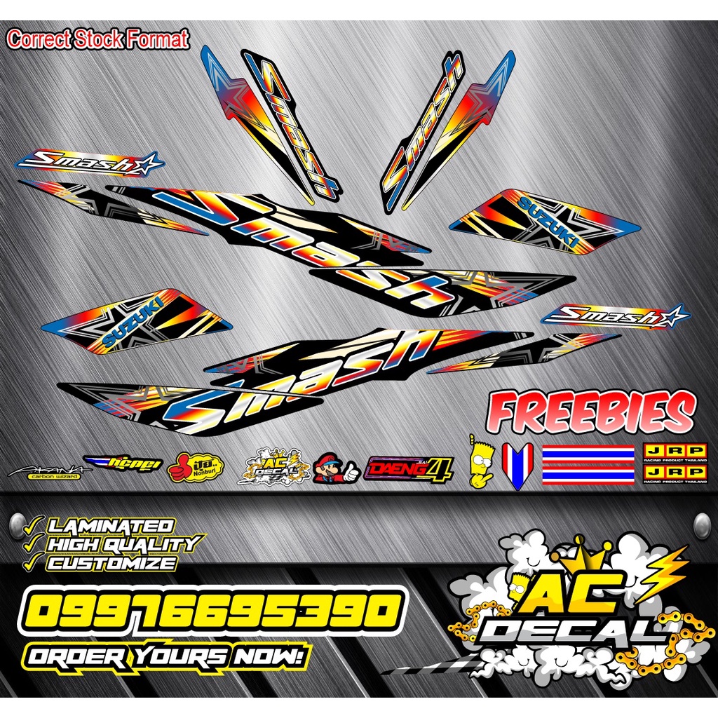 Suzuki Smash 115 Decal (TITANIUM,ACDECAL) | Shopee Philippines