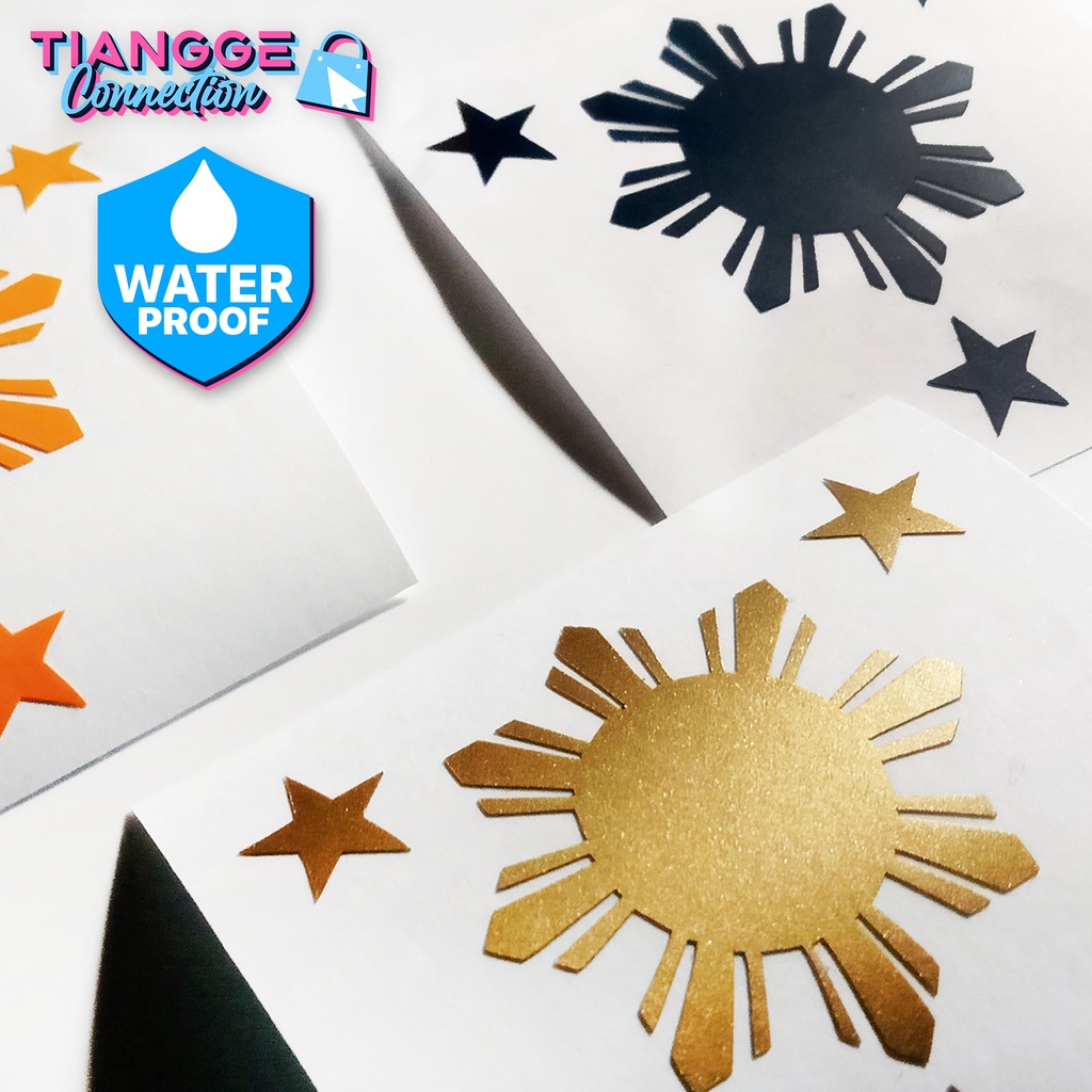 3 Stars and a Sun WATERPROOF STICKER VINYL decal for phone, mug, motor ...