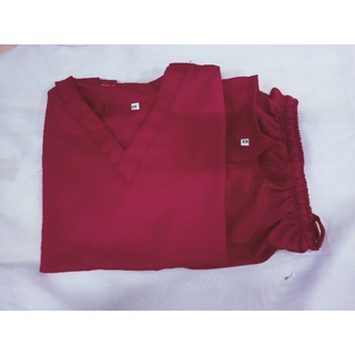 PITCH TWILL CLOTH SCRUBSUIT V'NECK PLAIN‼️ | Shopee Philippines