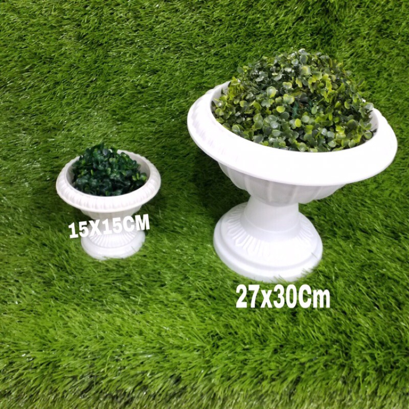 White PVC Roman Flowers Pots/ Creative & Very Simple White Roman Flower ...