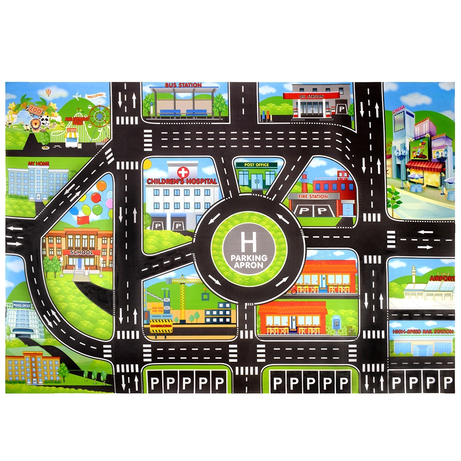 1 PCS City Car Parking Lot Roadmap Toys for Kids Traffic Signs Road Map ...